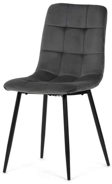 Autronic Jídelní židle CT-281 - sametová látka Barva potahu: Šedá