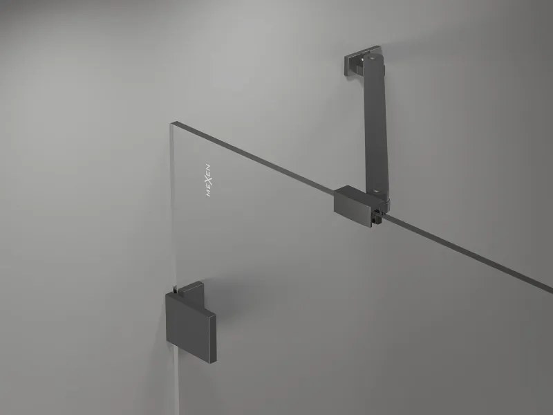 Mexen Lunar-B sprchové dveře otevíratelné levé 140 cm, transparentní, gun metal - 832S-140-050-95-00-L
