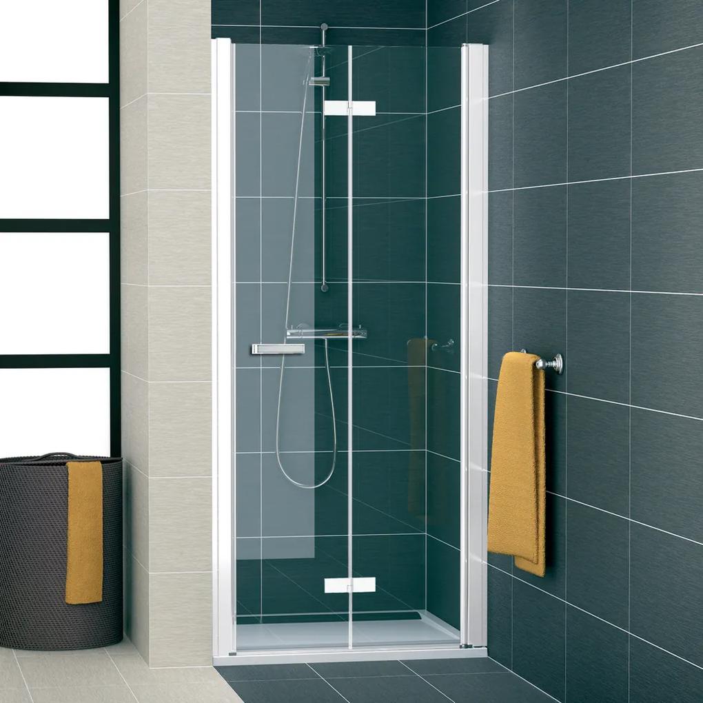 Sprchové dveře dvoudílné skládací 80 cm pravé (SLF1D 0800 04 07) SanSwiss