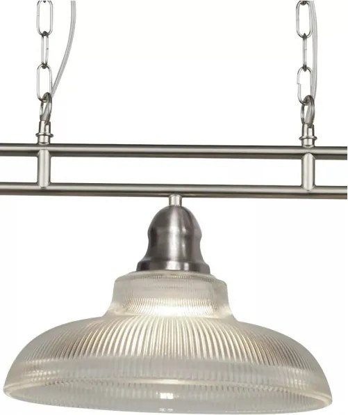 Searchlight 7183-3SS Trojité závěsné svítidlo BISTRO žebrované sklo