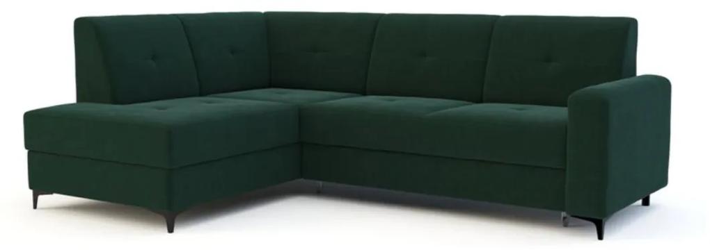 ANTEX ISABELA rozkládací sedací souprava s úložným prostorem zelená 236 x 85 x 171 cm