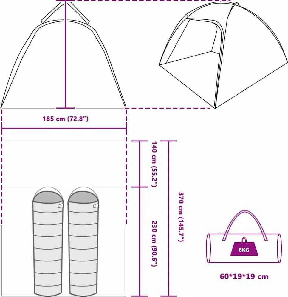 vidaXL Chata stan se střechou Modrá 370 x 230 x 185 cm taft [42000991]