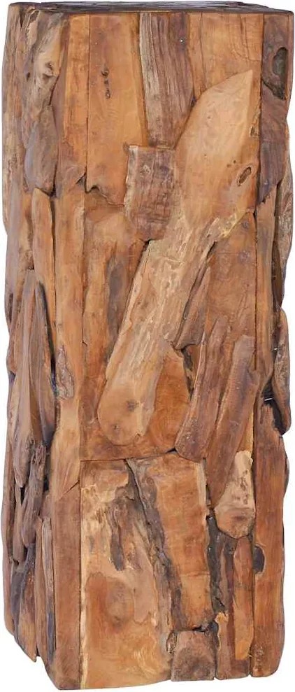 Odkládací stolek 30 x 30 x 80 cm masivní teakové dřevo 288807