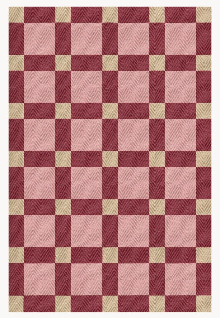 Ručně tkaný jutový koberec Plum Punsch