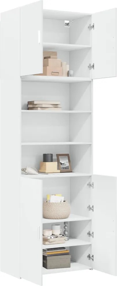 Skříň highboard bílá 80 x 42,5 x 249 cm kompozitní dřevo 3281357