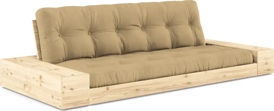 Karup Design Rozkládací pohovka BASE - 758 Wheat Beige / Se dvěma bočními boxy