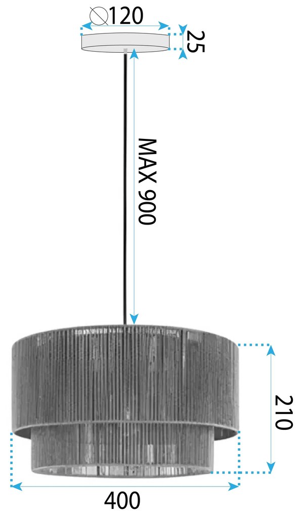 Toolight Závěsné stropní svítidlo BOHO B8 APP1836-1CP