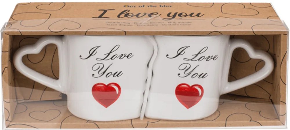 GiftyCity Hrníčky pro zamilované,  I love you, 2x 250 ml