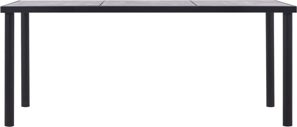 Jídelní stůl černý a betonově šedý 180 x 90 x 75 cm MDF 281860