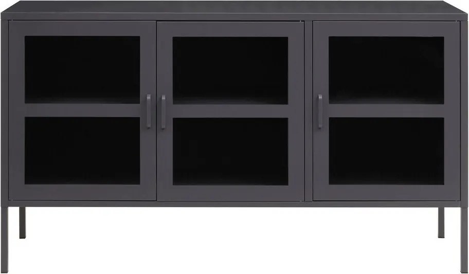 Šedá ocelová vitrína 140x80x45 cm Acier – Premier Housewares