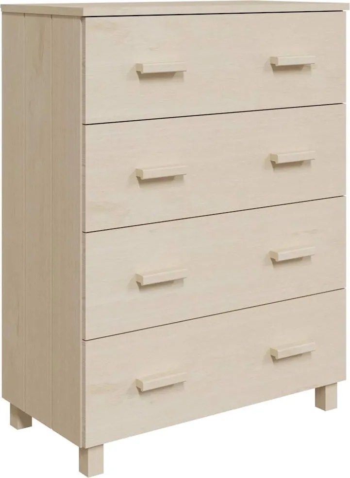 Příborník HAMAR medově hnědý 79x40x103,5 cm masivní borovice 340424