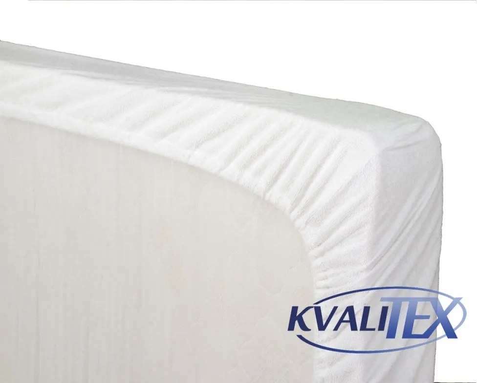 Kvalitex Nepropustné Froté prostěradlo s PU bílé 160x200cm