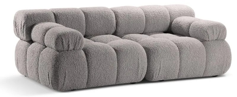 Světle šedá modulární pohovka z textilie bouclé 188 cm Bellis – Micadoni Home