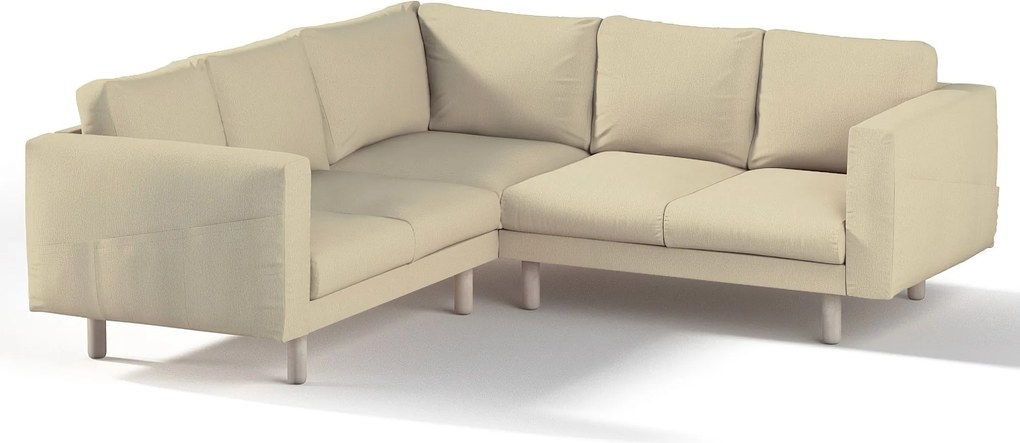 Potah na pohovku IKEA Norsborg rohová 4-místná barva krémová látka lesklé, pletený vzor