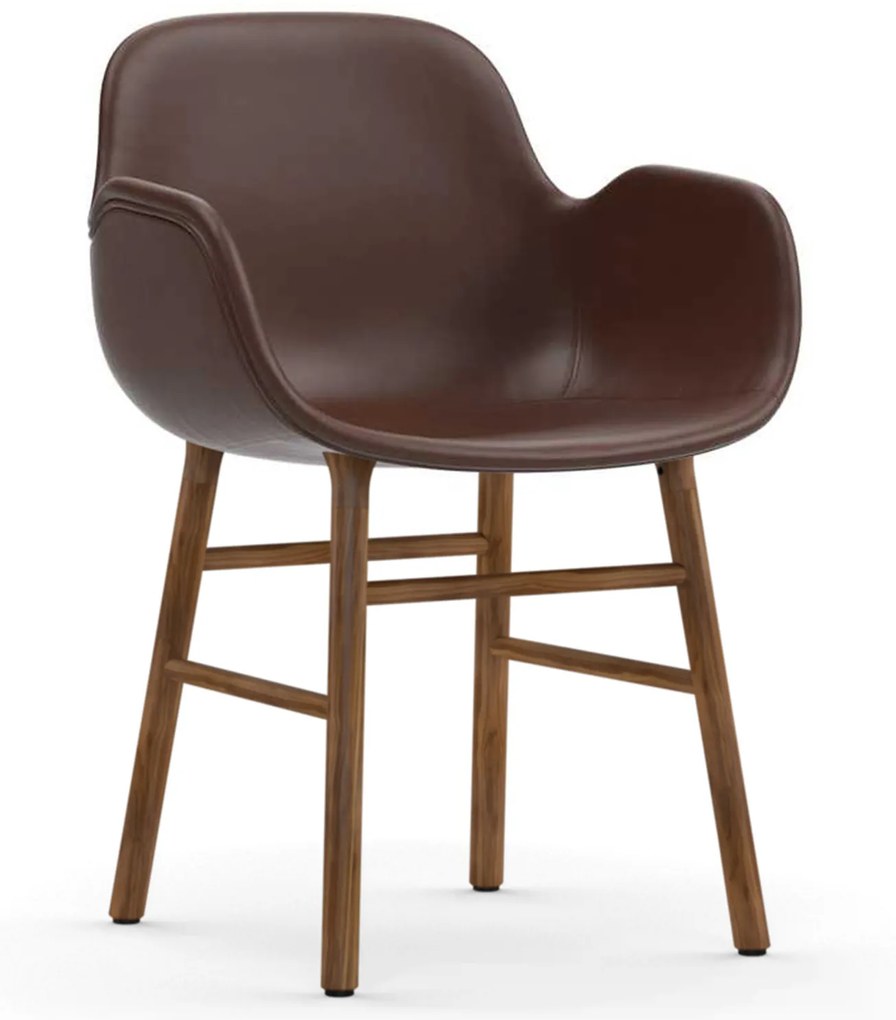 Výprodej Normann Copenhagen designové židle Form Armchair Wood (ořech, kůže)