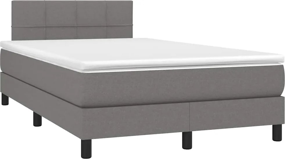 Box spring postel s matrací tmavě šedá 120x200 cm textil 3140042