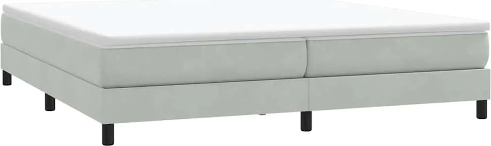 Postel Box Spring bez matrace světle šedá 200x210 cm Velvet 3315843