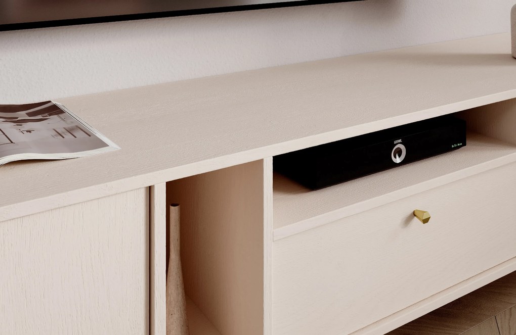ADRK Furniture TV skříňka 2D 1S Tili RTV-TIL-2D-1S-BS