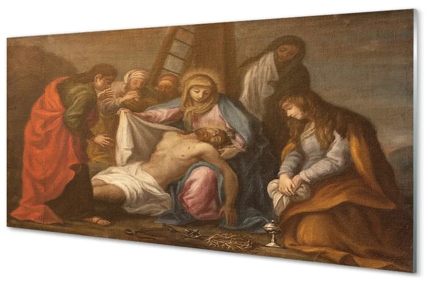 Obraz na skle Ježíše ukřižovali 125x50 cm