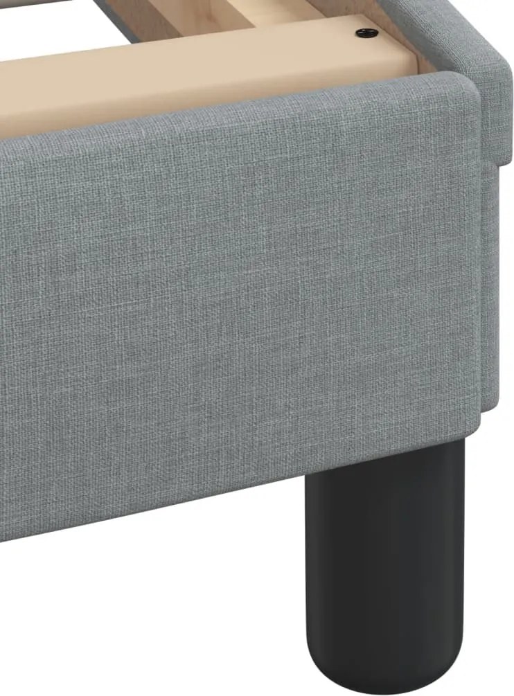 Postel s matrací Dover světle šedá 100 x 200 cm textil 3208344