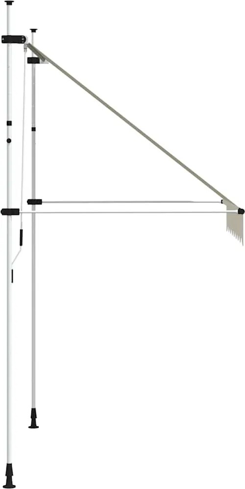 Ručně zatahovací markýza 200 cm krémová 143694