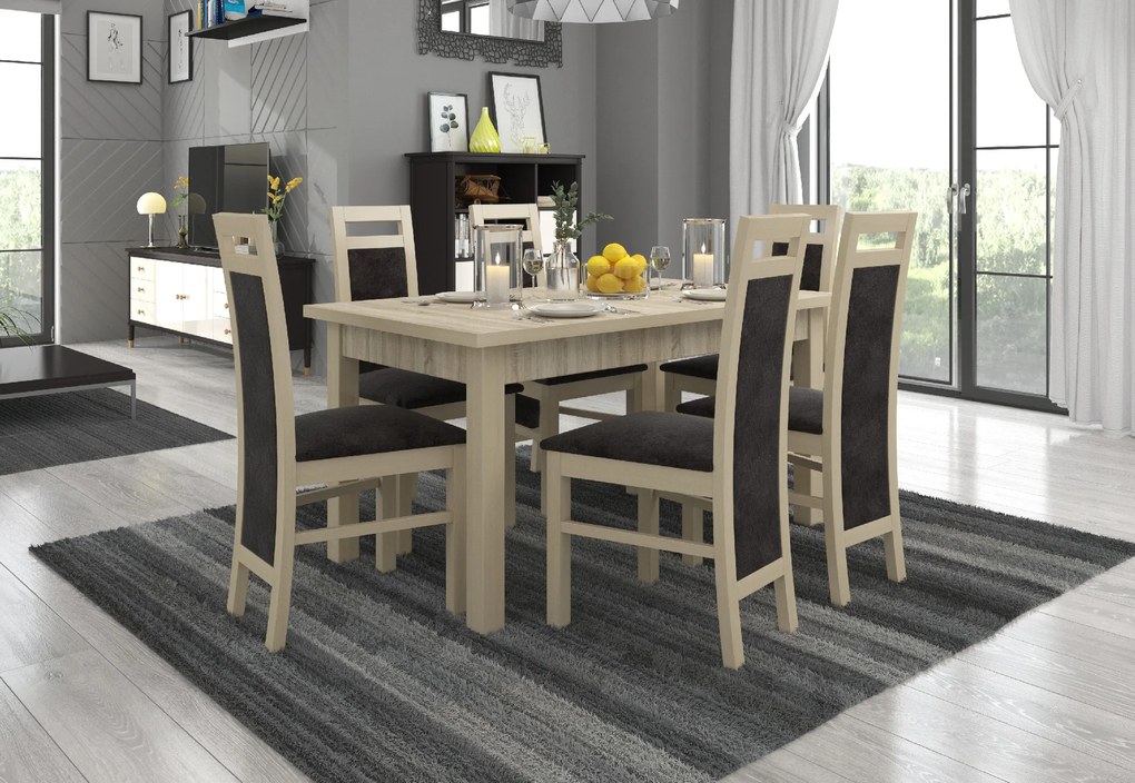 ADRK Furniture Sada stolu s židlemi RODOS 14 SE-ROD-14-S-B040