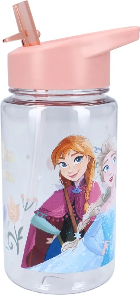 Dívčí plastová láhev na pití Ledové království - Frozen - s integrovaným brčkem