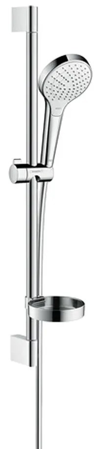 Hansgrohe Croma Select S, sprchová sada Vario se sprchovou tyčí 65 cm a miskou na mýdlo, bílá/chromová, HAN-26566400