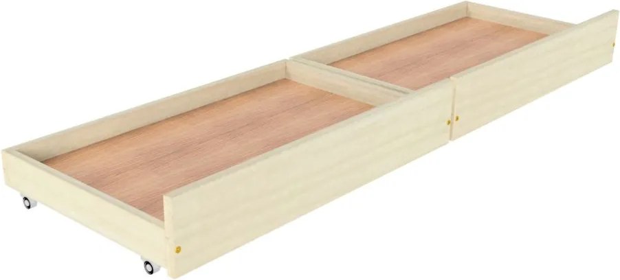 Benlemi Dvojitý úložný šuplík STORAGE pod postel na kolečkách Zvolte barvu: Pastelově růžová, Zvolte rozměr: 55x190 cm (pod postel o délce 200 cm), Zvolte variantu: Pro postel FENCE