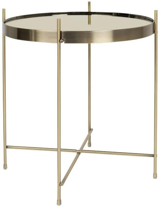 OnaDnes -20% Zlatý skleněný odkládací stolek ZUIVER CUPID 43 cm