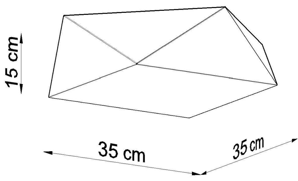 Stropní svítidlo HEXA 35 stříbrné