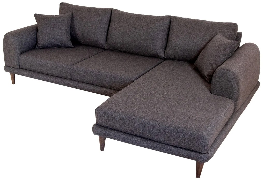 Hanah Home Čtyřmístná pohovka NERO antracitová pravá 250 cm