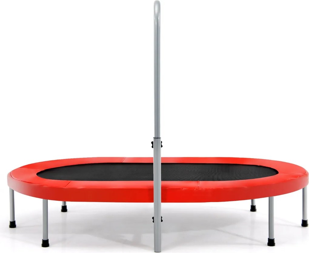 Costway Dvojitá trampolína skládací fitness trampolína s nastavitelným madlem