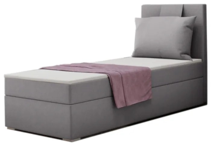 Expedo Čalouňěná postel boxspring MIRANDA + topper, 90x200, soro 90, pravá