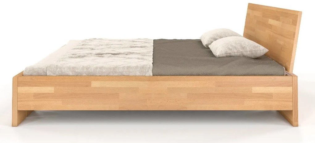 Buková postel Vestre - zvýšená   , Buk přírodní, 160x200 cm