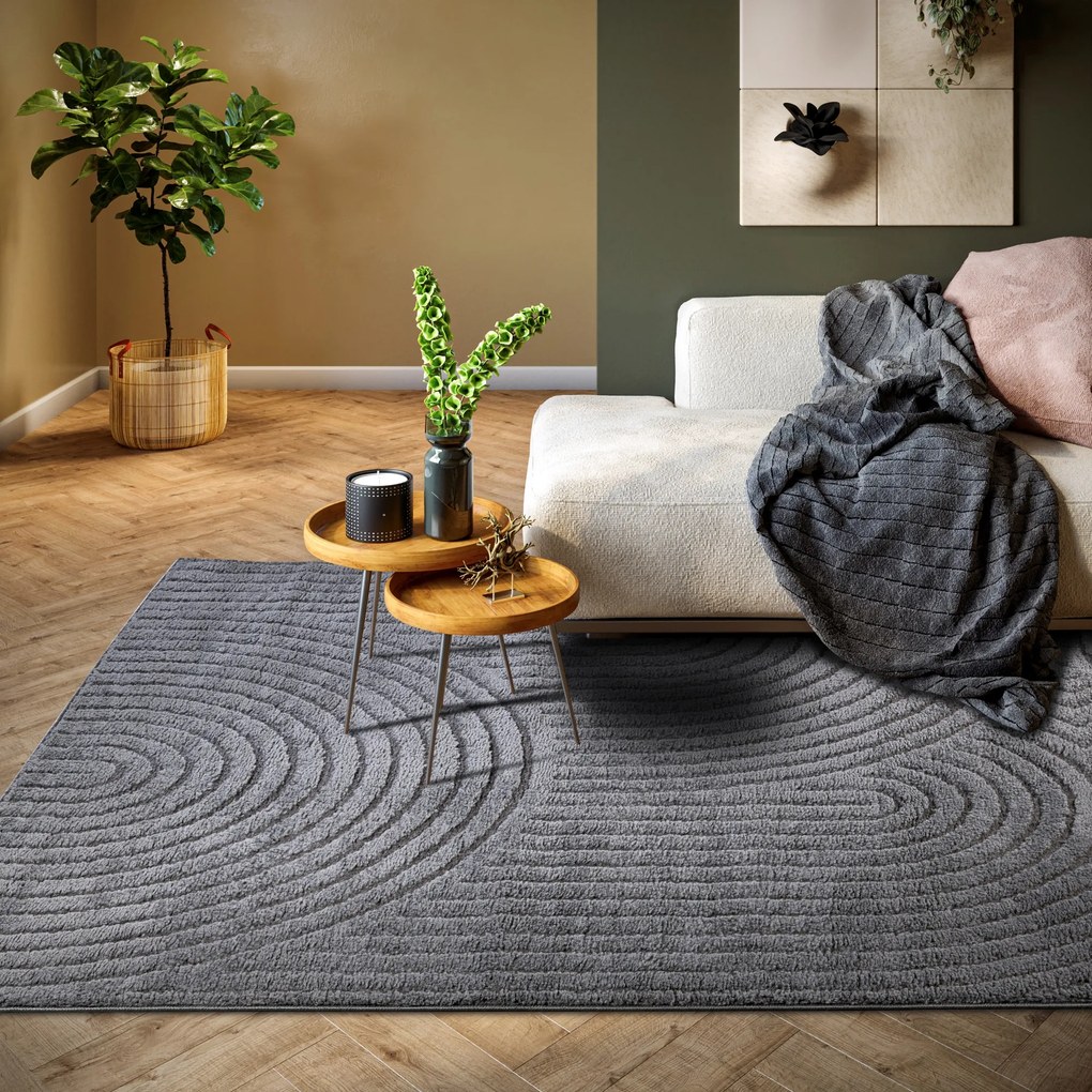 ELLE Decoration, Kusový koberec New York 106206 Anthracite, 200x280, šedá, chodba / předsíň