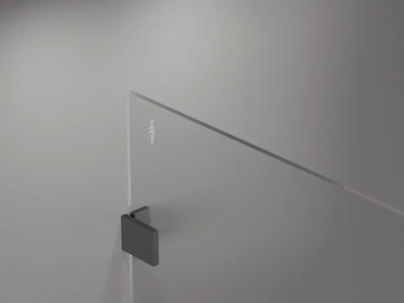 Mexen Lunar sprchová stěna levá 70 x 200 cm, 8mm čiré sklo, broušený grafit, 830-070-000-66-00-L