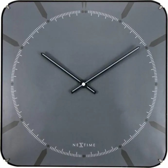 Designové nástěnné hodiny 3173 Nextime Michael Dome Grey 35cm