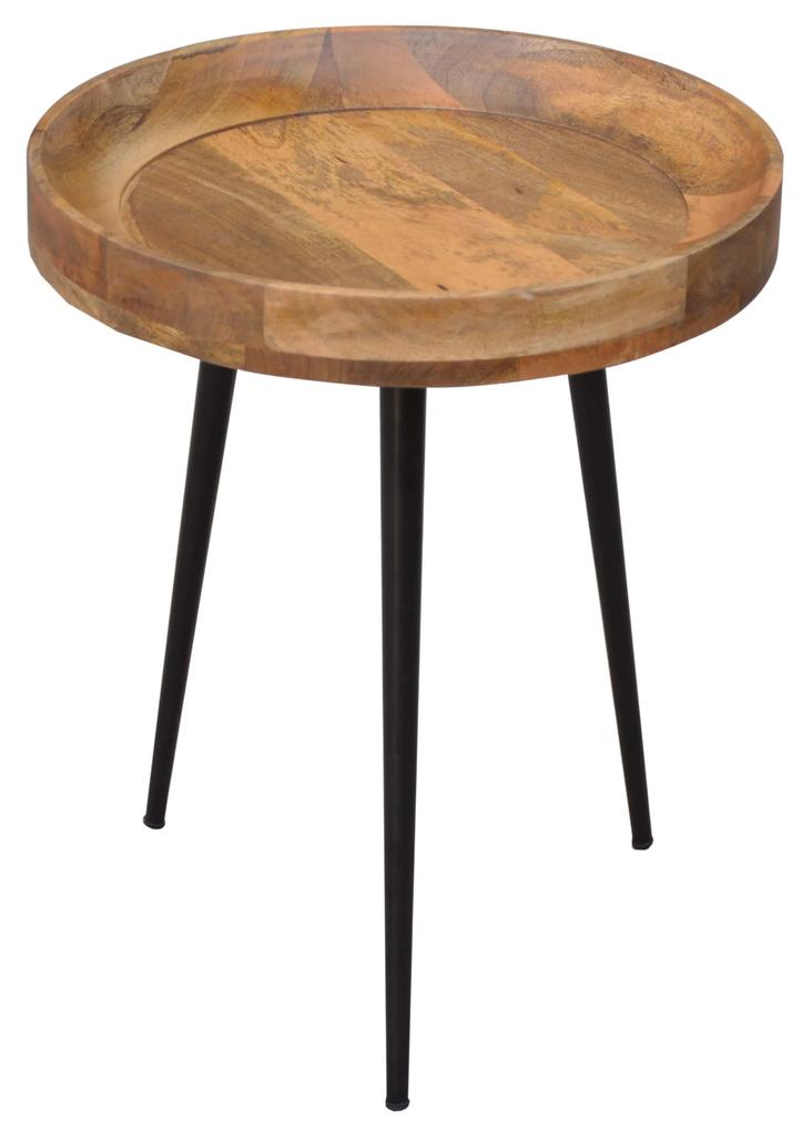 Noble Home Přírodní mangový odkládací stolek Punaro, 45 cm