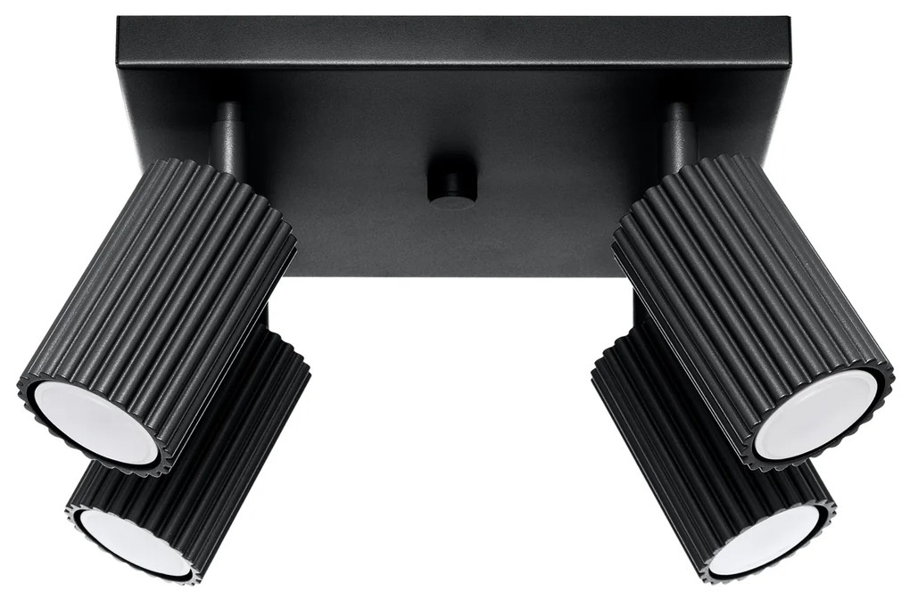 Sollux Lighting Stropní svítidlo KARBON 4 Černá