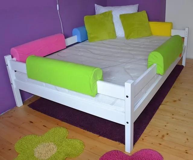 Dětská postel se zábranou NIKOL vč. roštu Rozměr: 140x200, Barva: Borovice  - lak | BIANO