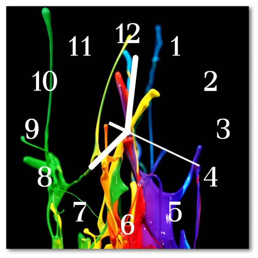 Skleněné hodiny čtvercové barva 30x30 cm