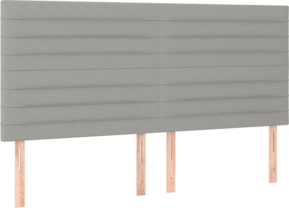 Box spring postel s matrací světle šedá 180 x 200 cm textil 3136693