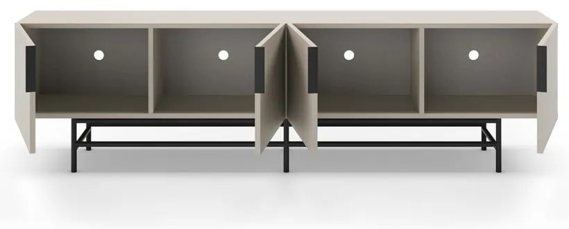 Krémový TV stolek 200x54,5 cm Eldia – Marckeric