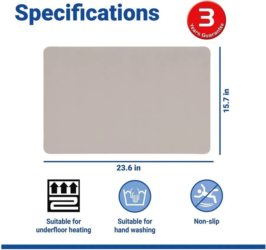 Béžová textilní koupelnová předložka 40x60 cm Ecru – Wenko