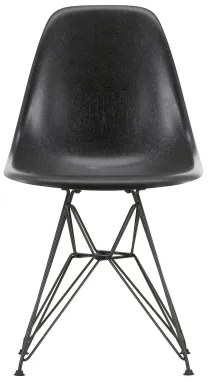 Eames Fiberglass Chair DSR černě lakovaná tmavě šedá Vitra