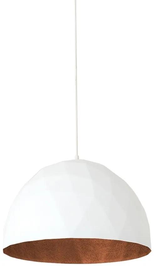 Nordic Design Závěsné světlo Auron L, bílá/měděná
