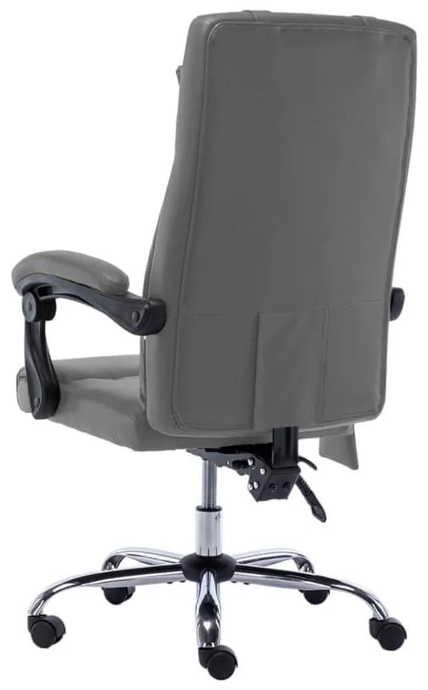Petromila Masážní kancelářská židle antracitová umělá kůže