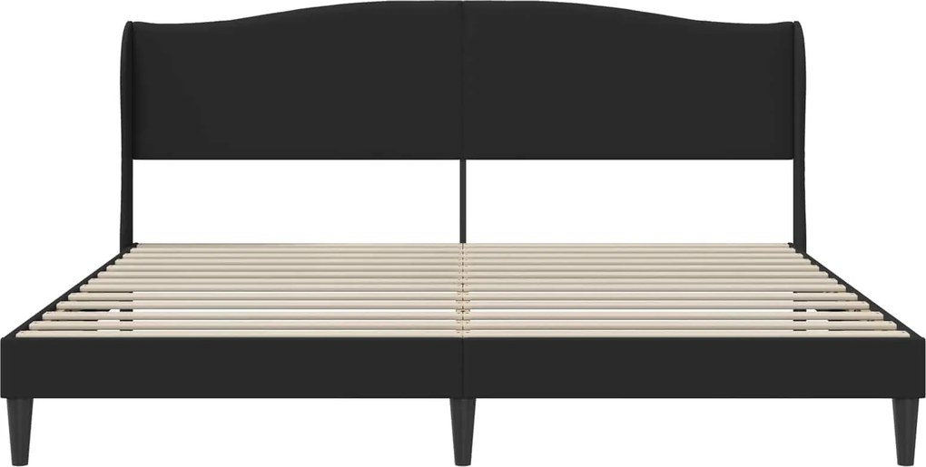 Rám postele s čelo Černá 180 x 200 cm Umělá kůže 3414689