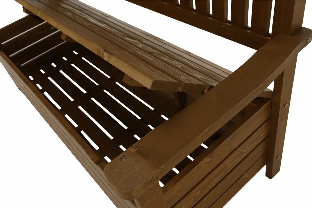 Zahradní lavička, hnědá, 150cm, AMULA
